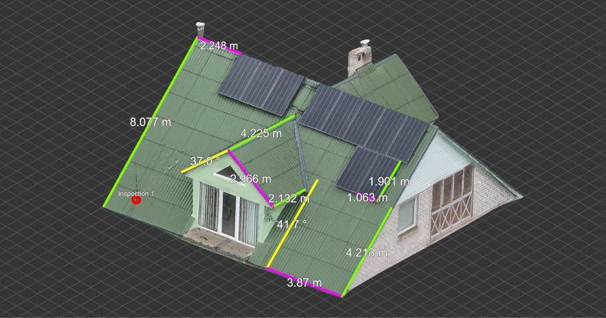 Roof Photogrammetry for Inspection and Solar Panel Addition